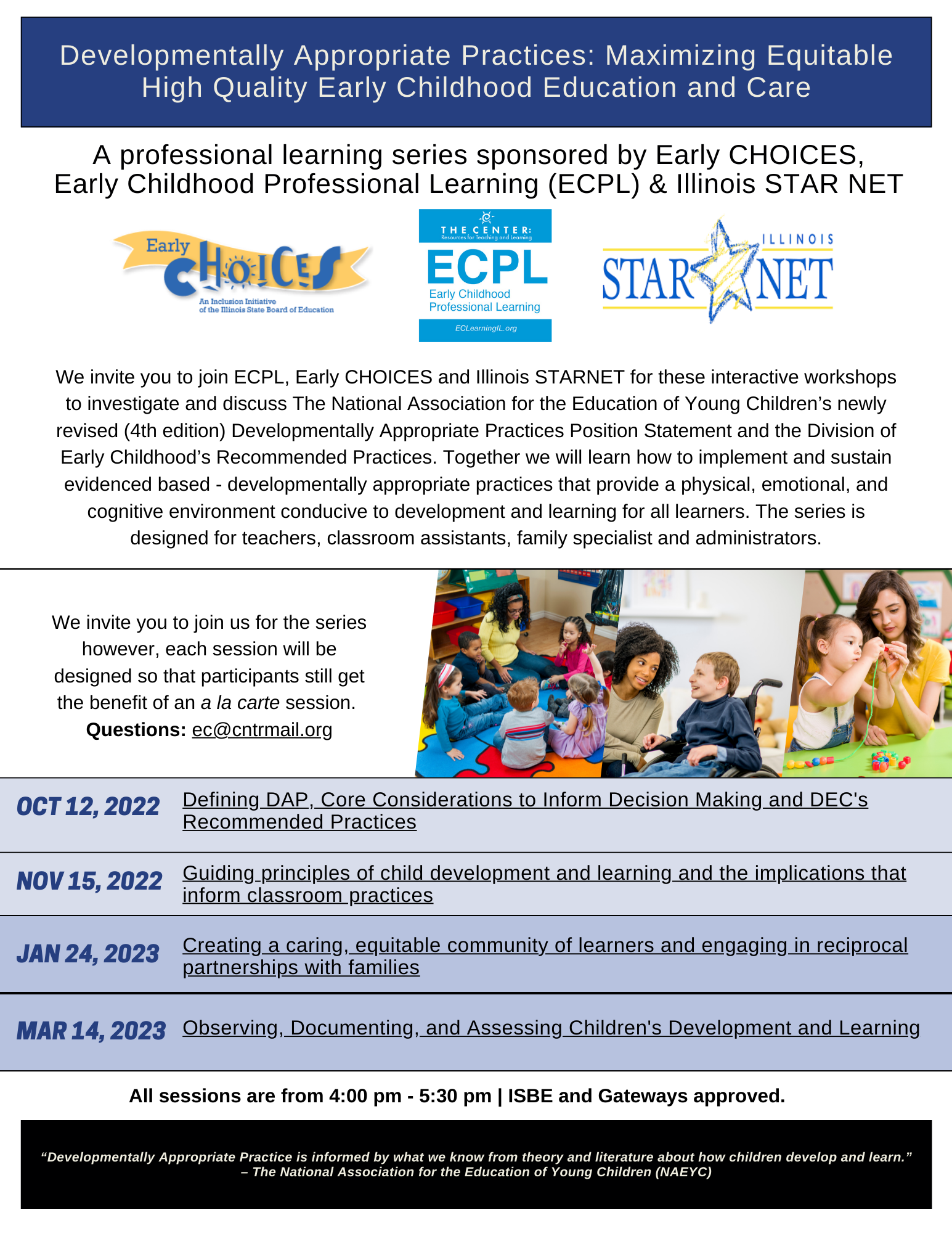 Welcome to Early Childhood Professional Learning | EC Learning IL